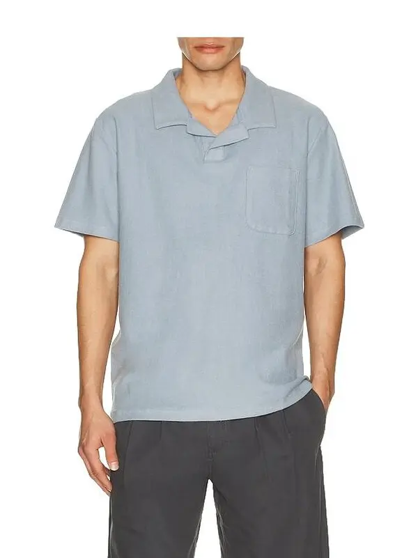 RHYTHM Vintage Terry Polo In . Also - Blue