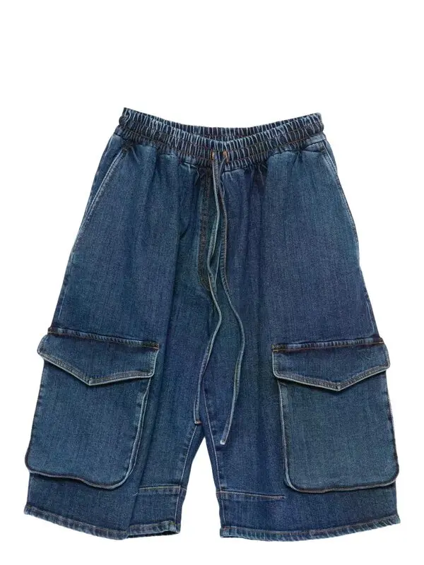 N°21 Cargo-pocket Drawstring Shorts - Blue