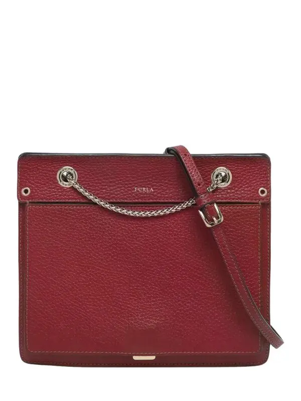 Furla Leather Crossbody Bag - Red