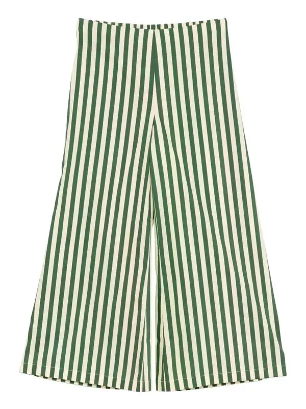 SIMONMILLER Striped Poplin Trousers - Green