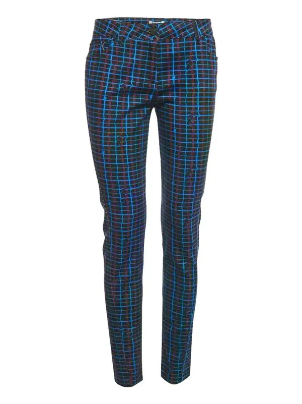 Kenzo Checked Trousers - Black