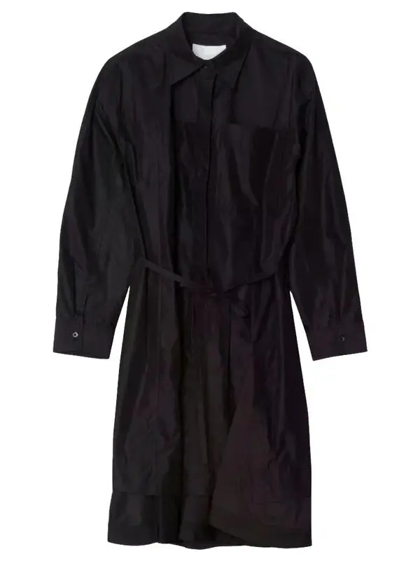 3.1 Phillip Lim Belted Pleat Dress - Black