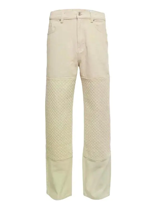 Axel Arigato Textured Straight Leg Jeans - Neutrals
