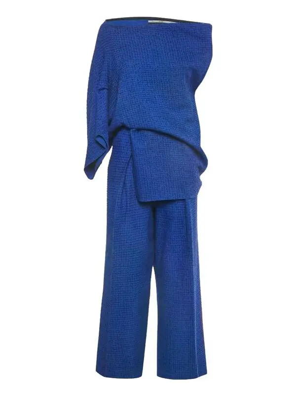 Roland Mouret Tweed Trousers Set - Blue