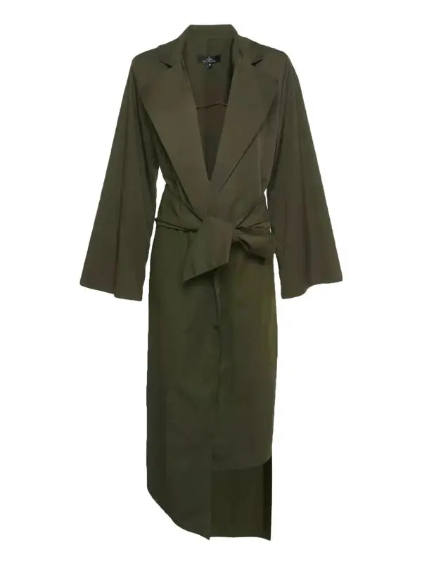LILI BLANC Gabardine Lapels Coat - Green
