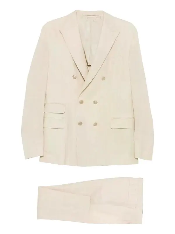 Eleventy Double-breasted Suit - Neutrals
