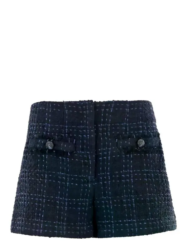 Veronica Beard Gershwin Check Shorts - Blue