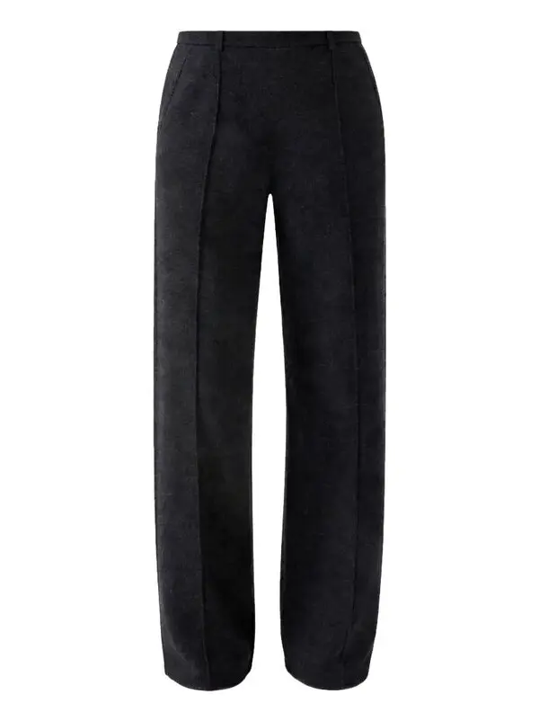 PATRICK ASSARAF Milano Seam Detail Straight Trousers - Black