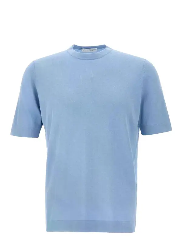 FILIPPO DE LAURENTIIS Ribbed-trim Crew-neck T-shirt - Blue