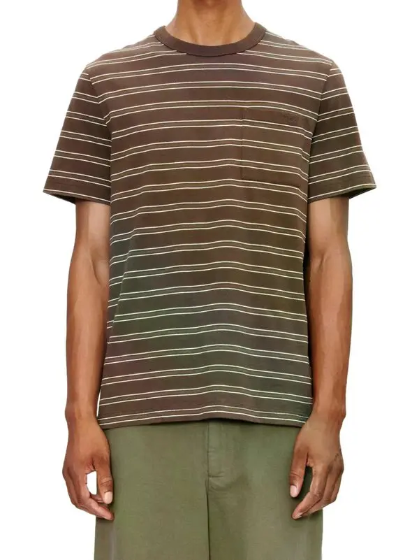 A.p.c. Striped-pattern T-shirt - Brown
