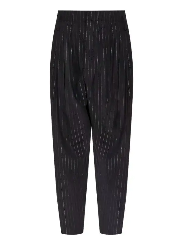 Kenzo Stripe-pattern Tapered Trousers - Black