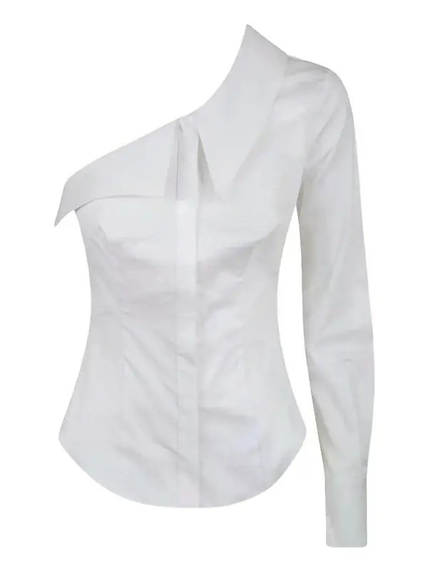 Elisabetta Franchi One-shoulder Shirt - White