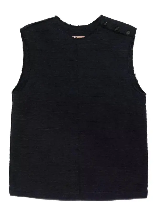 N°21 Button-detail Sleeveless Blouse - Blue