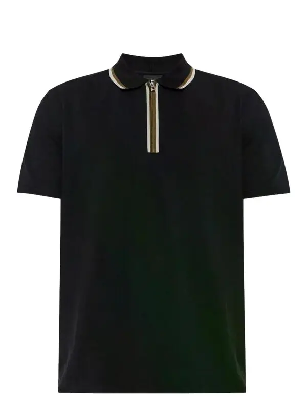 Paul Smith Striped Polo Shirt - Black