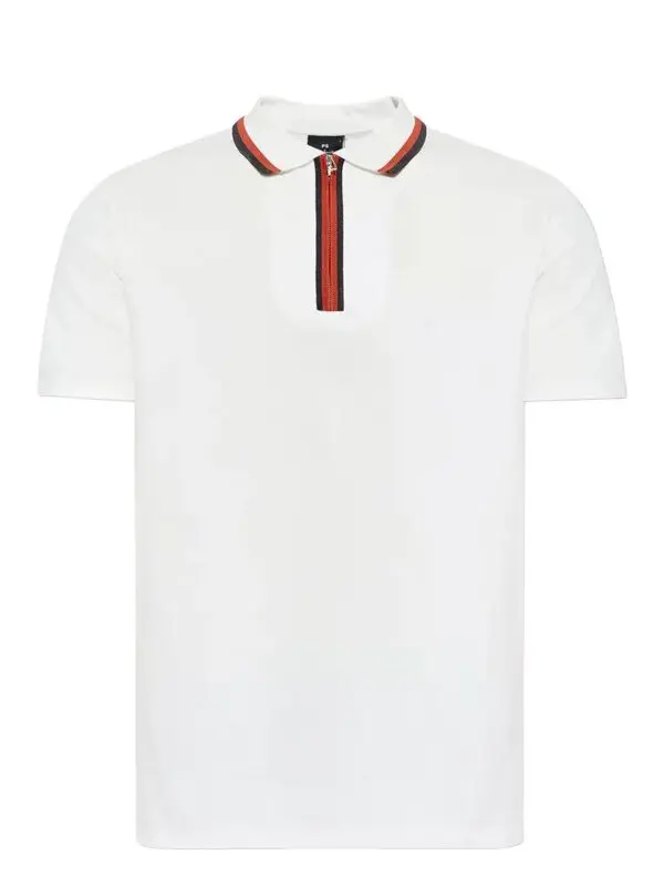 Paul Smith Striped Polo Shirt - White