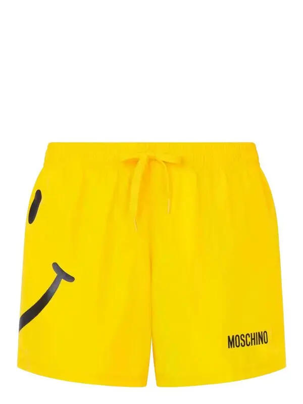 Moschino Smiley-print Swim Shorts - Yellow