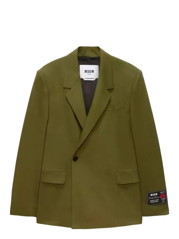 MSGM Double-breasted Blazer - Green