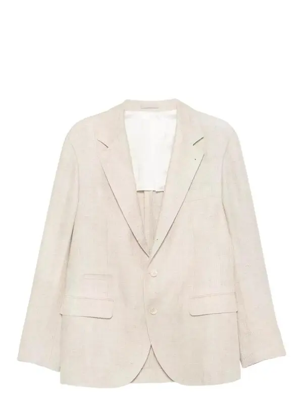 Brunello Cucinelli Buttoned Flap-pocket Blazer - Neutrals