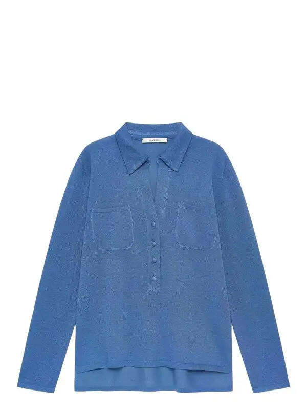 Malìparmi Buttoned Pocket Polo Shirt - Blue