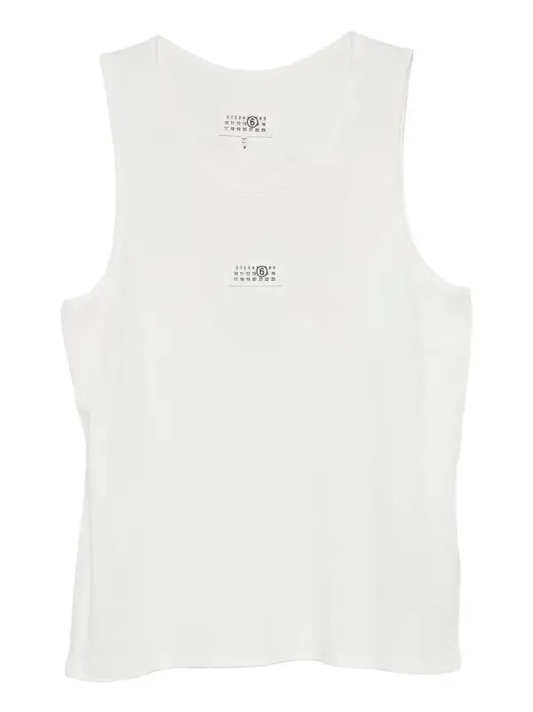 MAISON MARGIELA Logo Tank Top - White