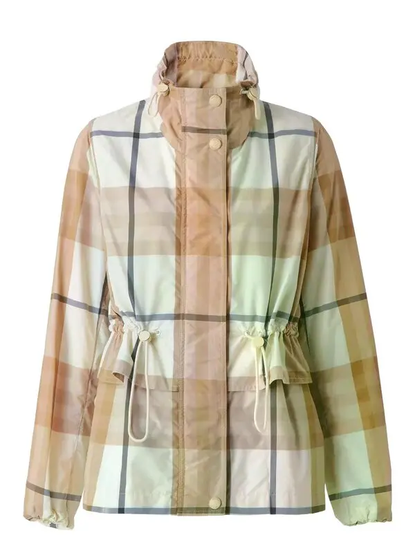 Burberry Check-print Drawstring Jacket - Neutrals