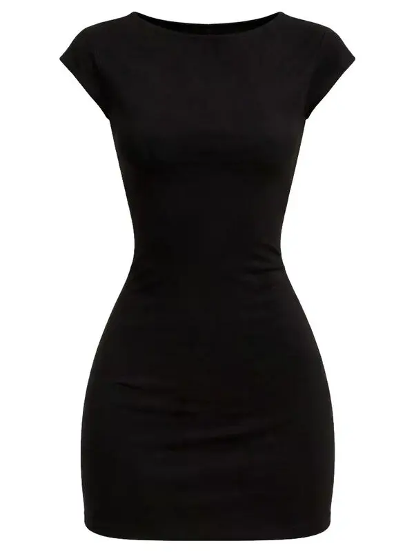 REFORMATION Soleil Knitted Dress - Black
