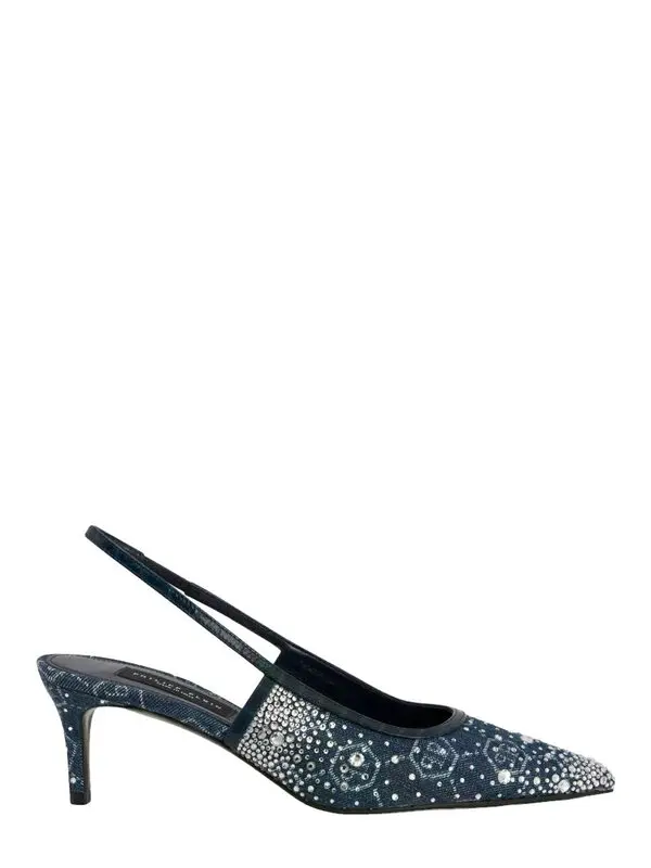 Philipp Plein Monogram Strass Heeled Pumps - Blue