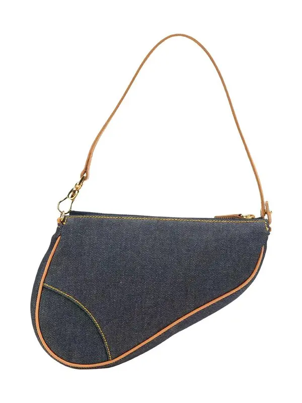 Dior 2001 Mini Denim Saddle Pochette - Blue
