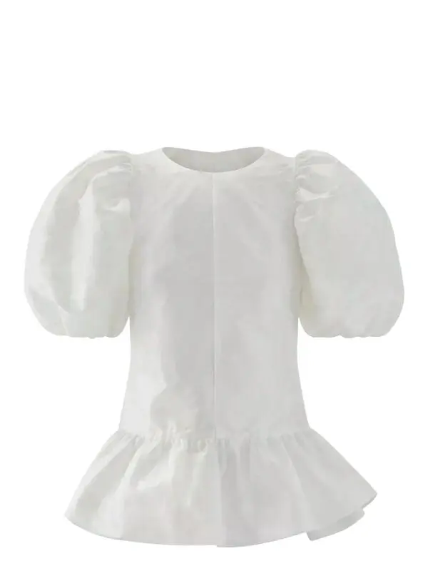 REJINA PYO Alara Puff-sleeve Ruffled Blouse - White