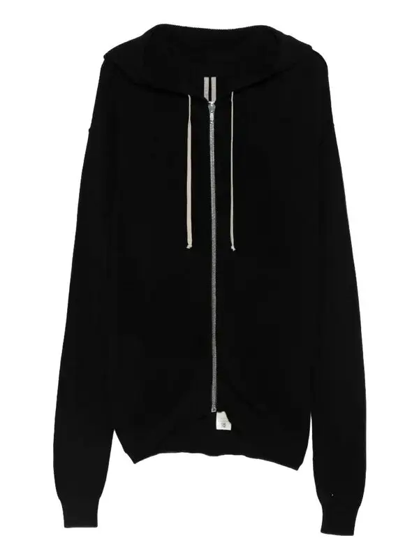 Rick Owens Hooded Zip-up Cardigan - Black