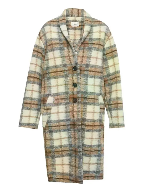 ISABEL MARANT VINTAGE Gabriel Checkered Coat - Neutrals