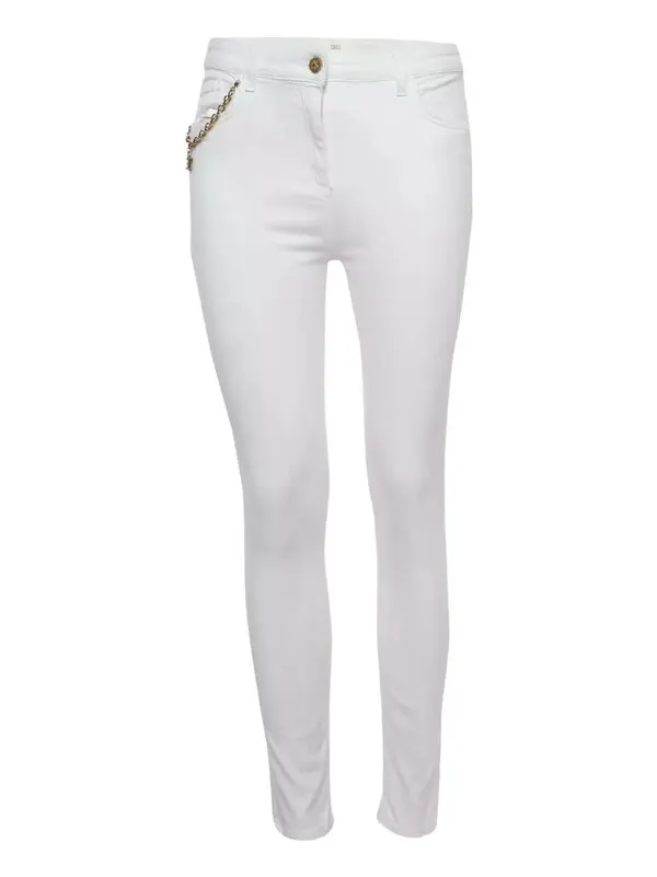 Elisabetta Franchi Charm-detail Skinny Jeans - White