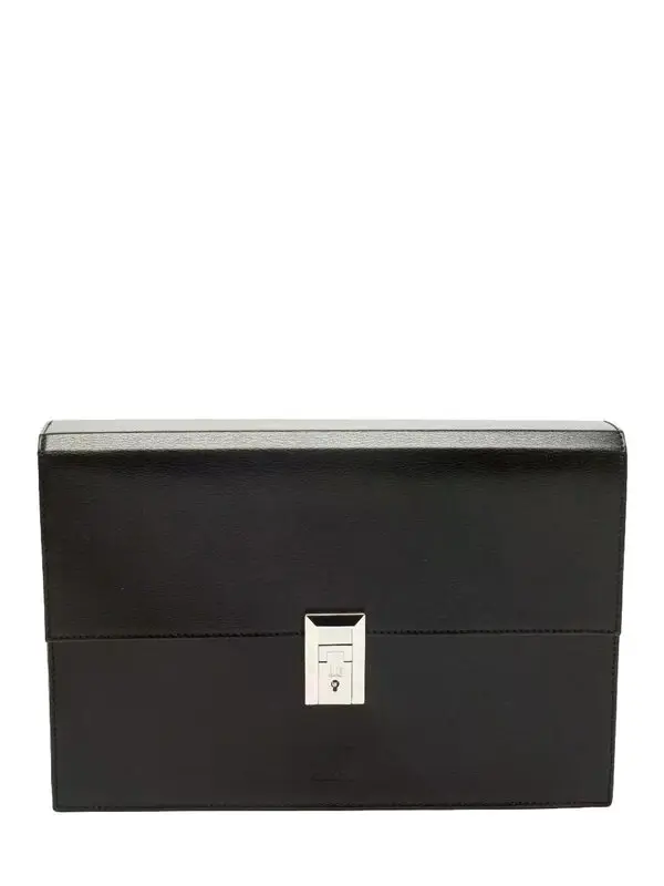Dunhill Rectangular Clutch With Flap - Black