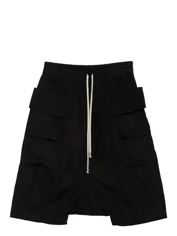 Rick Owens Cretch Cargo-pocket Drawstring Shorts - Black