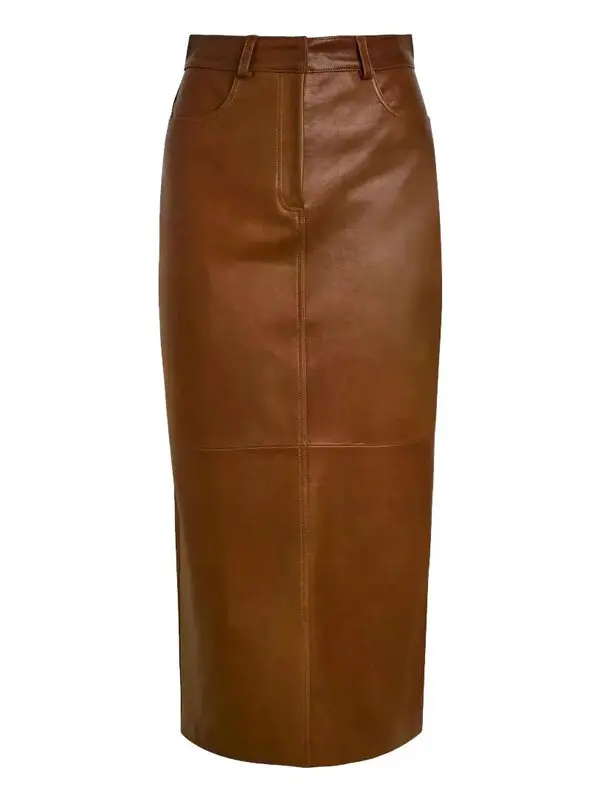 Nour Hammour Panelled Skirt - Brown