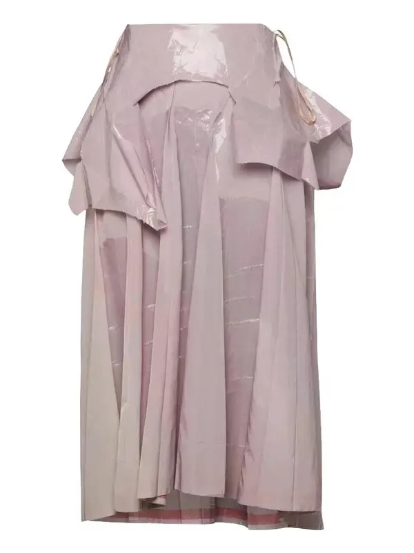 MAISON MARGIELA Laminated Midi Skirt - Pink