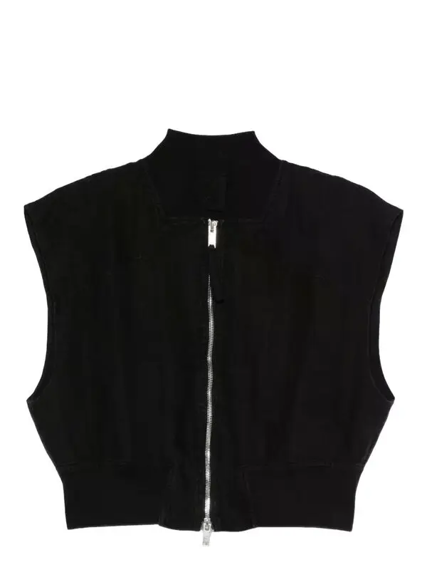 THOM KROM Zip-up Linen Jacket - Black