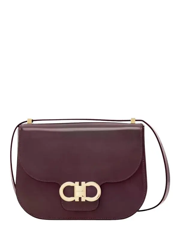 FERRAGAMO Gancini Flap Crossbody Bag - Purple