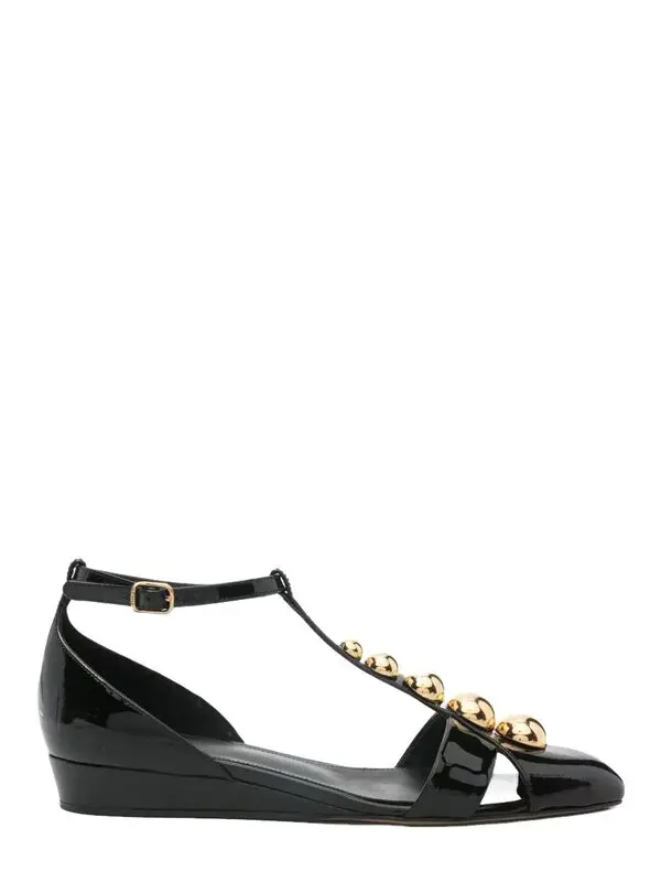 Chloé Cleia T-bar Embellished Pumps - Black