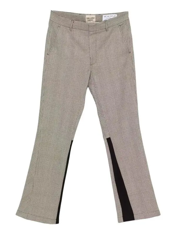 GALLERY DEPT. Check Pattern Panel Trousers - Neutrals