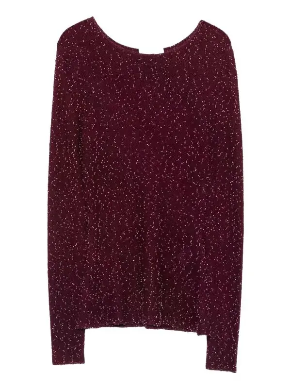 Gabriela Hearst Knitted Shimmer Top - Red