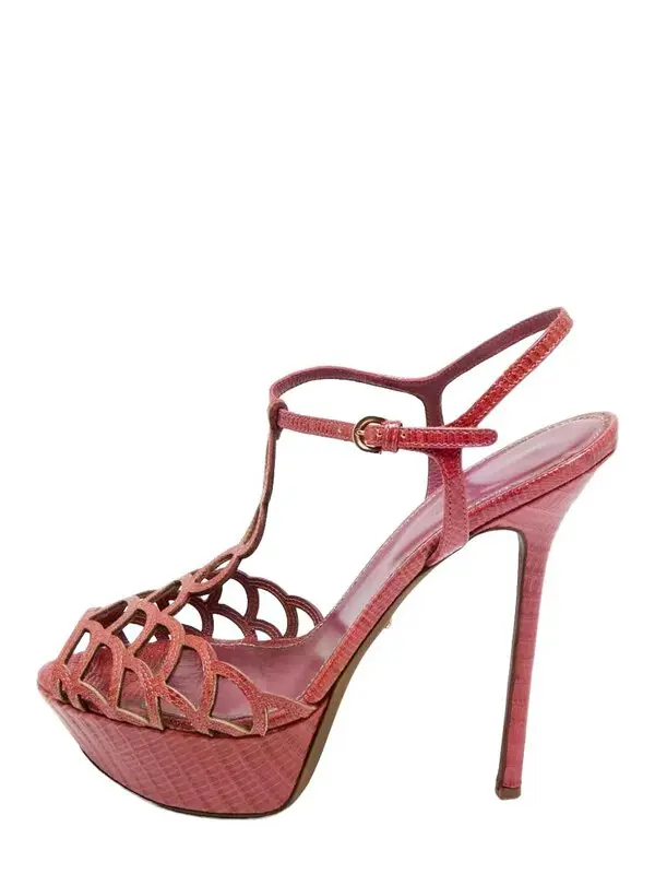 SERGIO ROSSI Cut-out Platform Sandals - Purple