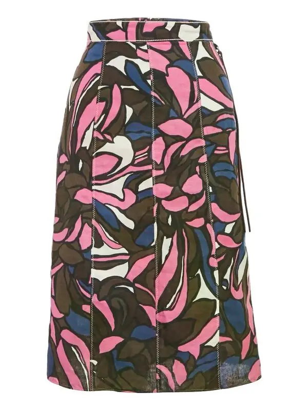 Max Mara Floral-print Skirt - Pink