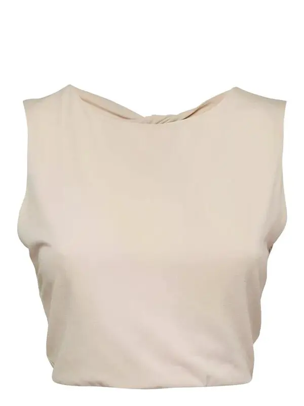 Alice + Olivia Twist Open-back Top - Neutrals
