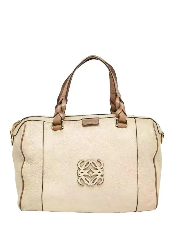 Loewe 2012 Fusta 31 Leather Tote Bag - Neutrals
