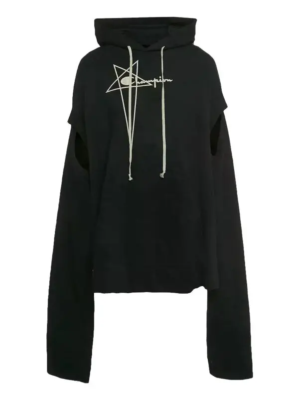 Rick Owens Long-sleeved Hoodie - Black