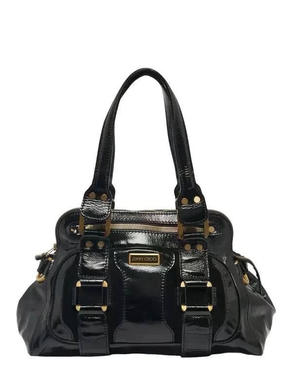 JIMMY CHOO Malena Leather Tote Bag - Black