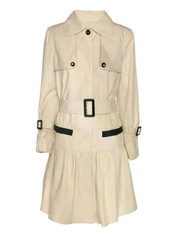 Dolce & Gabbana Gabardine Belted Trench Coat - Neutrals