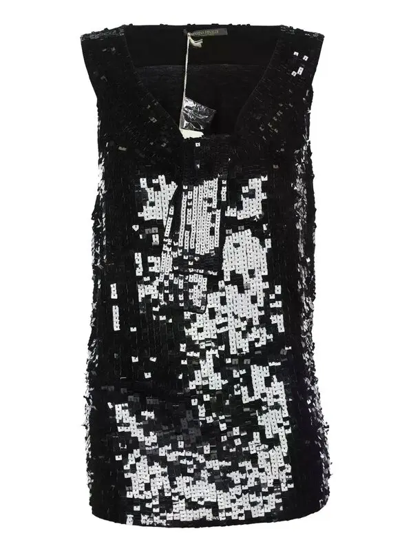 Marina Rinaldi Sequin-embellished Strapless Top - Black