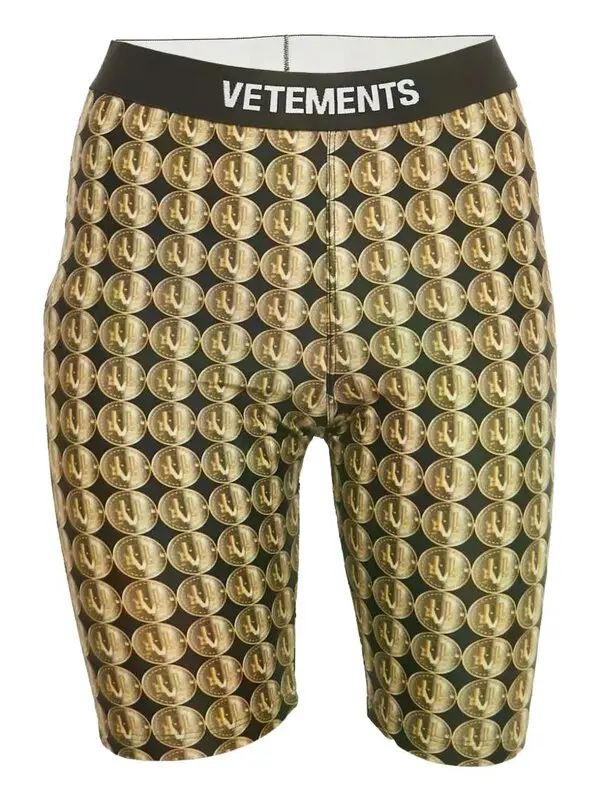 Vetements All-over Print Stretch Jersey Shorts - Black